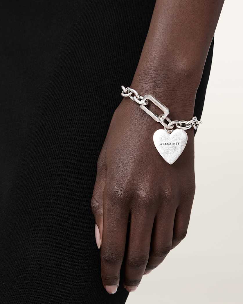 Lia Heart Bracelet WARM SILVER | ALLSAINTS Canada